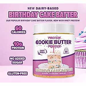 Flexible Dieting Lifestyle Whey Protein Cookie Butter Powder - Birthday Cake Batter | Keto-Friendly, Low Carb, No Added Sugars, Gluten-Free | Easy to Mix, Bake and Spread | 7.9oz