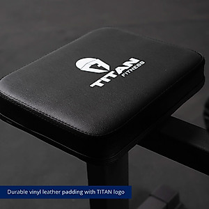 Titan Fitness Plate-Loaded Seated Calf Raise Machine, Rated 550 LB, Lower Body Specialty Machine, Strength Training Equipment