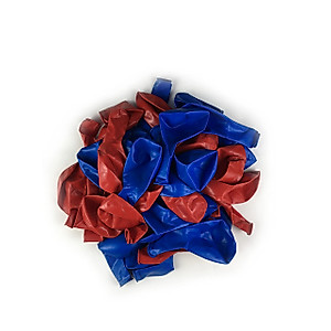 Latex Balloons 100 pcs 12 inch, red and blue latex Balloons, birthday party decoration