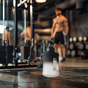 POPOACTI Sports Water Bottle, 63 Oz/1800mL, Leak Proof BPA Free Travel Outdoor For Men Women (Gradient_Black)