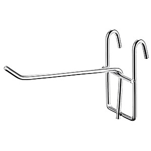 MECCANIXITY Grid Wall Hooks Store Garage Storage Wall Organizers 4 Inch Silver, Pack of 10