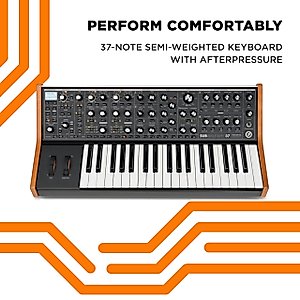 MOOG Subsequent 37 Paraphonic Analog Synthesizer and MIDI Keyboard with 37 Semi Weighted Keys, Headphone Amp, 256 Presets, Screen and Software Editor