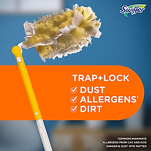 Swiffer Dusters Heavy Duty Extender Handle Starter Kit (1 Handle, 12 Dusters)