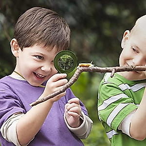 3Pcs Leather Necklace Magnifying Glass, 10X Reading Magnifier for Seniors & Kids, 80MM Magnifying Lens for Book Newspapers Reading,Inspection, Coins, Jewelry, Exploring