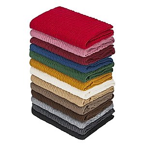 Neotrims Cable Twist Knit Fabric, Selvedge Edge 14 Colours, Knitted Sweater Style Cotton Feel Material. Superb Cloth for Apparel, Accessories and to Make Baby Wraps Blankets. Navy Blue, 1 Meter