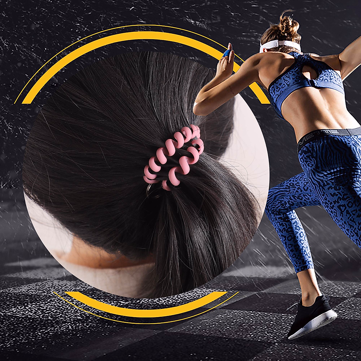 Stretchable Wristband Wristlet Keychain Wrist Key Chain Wristlet,6 Color Spring Flexible Spiral Wrist Coil ​Wrist band Bracelet Key Holder Key Ring for Sauna Gym Pool ID Badge and Outdoor Sports