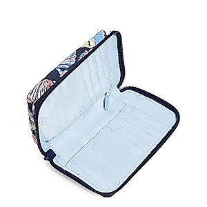 Vera Bradley Women's Cotton Smartphone Wristlet With RFID Protection, Morning Shells - Recycled Cotton, One Size