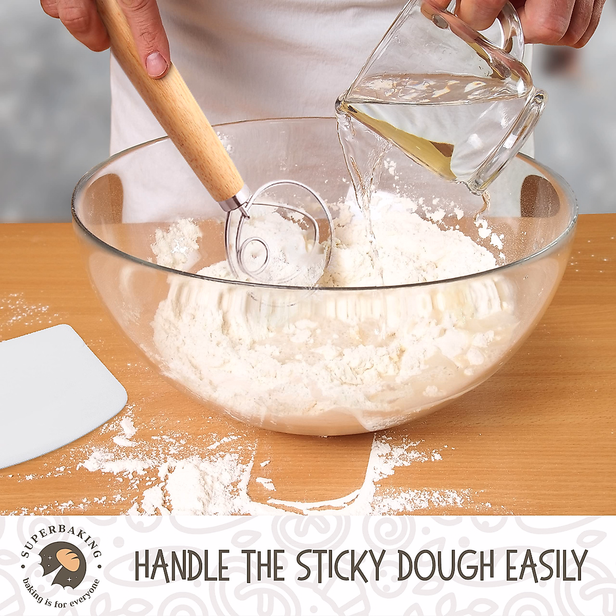 Superbaking Banneton Bread Proofing Basket Set, Oval 10" Sourdough Proofing Basket for Bread Making Tools Supplies, Bread Baking Supplies, Artisan Bread Kit, Gifts for Bakers