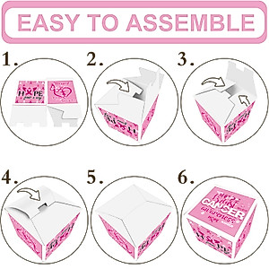 Breast Cancer Awareness Balloon Boxes Decorations - 4 Pcs Breast Cancer Awareness Party Decorations for Pink Ribbon Hope Theme Party Decorations Supplies