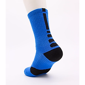 DILIBA Men's Elite Basketball Socks Cushion Athletic Crew Hiking Socks for Women's