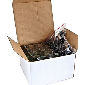 Vivaplex, 12, Green, 2 oz Glass Bottles, With Glass Eye Droppers