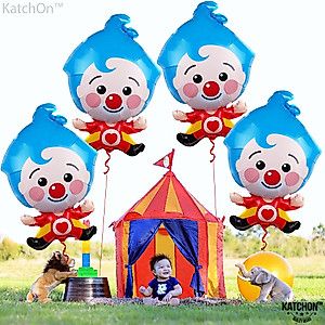 KatchOn, Big Plim Plim Balloons - 24 Inch, Pack of 4 | Clown Balloons for Plim Plim Party Decorations | Plim Plim Birthday Party Supplies | Plim Plim Balloon Foil for Circus Theme Party Decorations