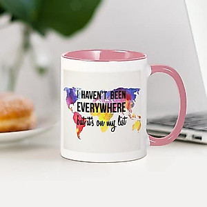 CafePress I Haven't Been Everywhere But It's On My List Mugs Ceramic Coffee Mug, Tea Cup 11 oz