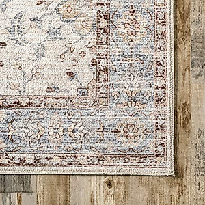 nuLOOM Gemma Machine Washable Transitional Floral Area Rug 4' x 6'