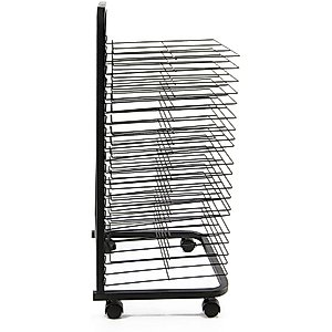 YSCMX Art Drying Rack, Mobile Classrooms Drying Rack with Wire Shelves for Works of Art Studios and Home Use, Drying& Print Racks, Black Powder Coated Finish (Size : 25-Layer)