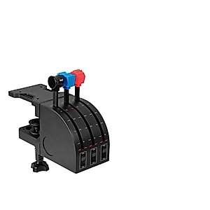 Logitech G PRO Flight Yoke System, Professional Simulation Yoke and Throttle Quadrant, 3 Modes, 75 Programmable Controls, Configurable Throttle Knobs, Steel Shaft, USB, PC - Black (Renewed)