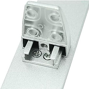 Pomojonbi Sneeze Guard Clamp Bracket, T-Shaped Desk Partition Clamp with Freestanding Base for Organic Glass or Acrylic Panel