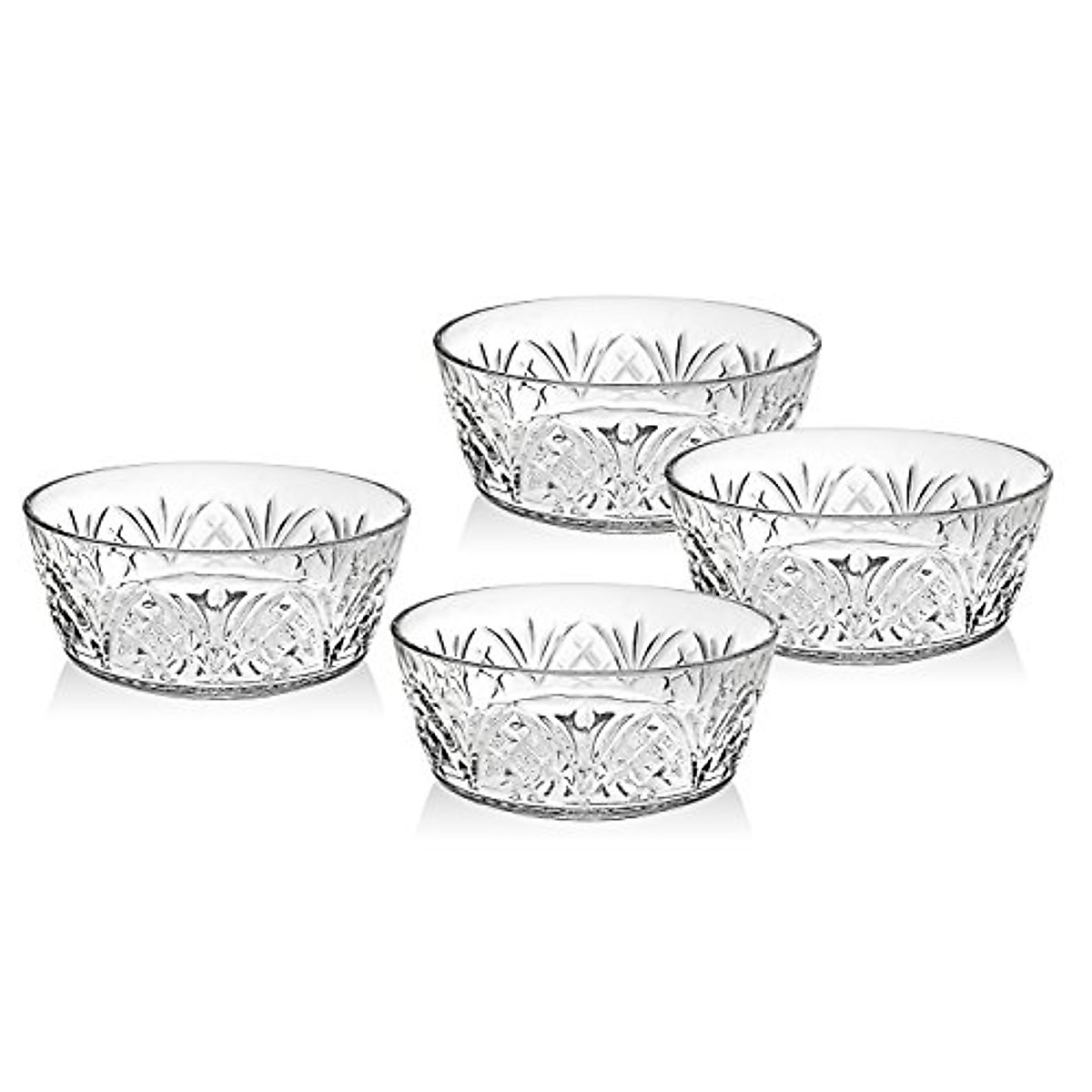 Godinger Dublin Crystal Bowl Set - 6", Set of 4 Bowls