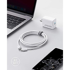 USB C Charger, Anker 65W PIQ 3.0 PPS Compact Fast Charger Adapter with 6 ft USB-C to USB-C Cable, PowerPort III Pod Lite, for MacBook Pro/Air, Galaxy S21/S10, Dell XPS 13, Note 10, iPhone and More