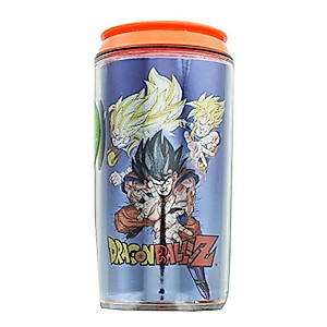 Official Dragon Ball Z, Super Saiyan Goku Kamehaha Blue colored Travel Can/Mug/Cup GIFT 10 oz
