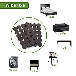 Felt Furniture Pads for Hardwood Floors 48 PCS, Furniture Pads, Floor Protectors for Hardwood Floors, Felt Pads for Furniture, Round, Dark Brown