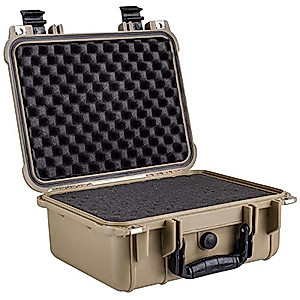 Eylar Protective Camera Hard Case Water & Shock Proof with Foam 13.37 inch 11.62 inch 6 inch Tan (Tan)