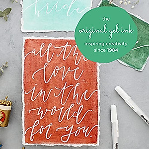 SAKURA Gelly Roll Metallic Gel Pens - Pens for Scrapbook, Journals, or Drawing - Metallic Gold Ink - Medium Line - 6 Pack