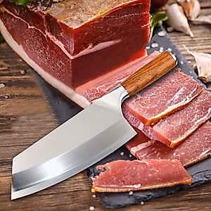 Meat Cleaver Knife, 8" Kitchen Knife Stainless Steel Chinese Chef Knife for Meat Bone Fish Fruit Vegetables Butcher Knife Slicing Cleaver Knife