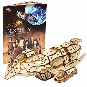 Incredibuilds Firefly Serenity 3D Wood Puzzle & Model Figure Kit (157 Pcs) - Build & Paint Your Own 3-D Movie Toy - Holiday Educational Gift for Kids & Adults, No Glue Required, 12+ 