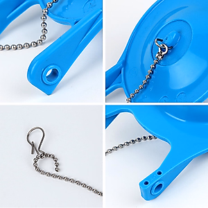 Gerber Toilet Flapper Replacement, 2 Pack 3 inch for Gerber 99-788 with 2 Toilet Handle Chains Lecyco Rubber Water Saving, Easy to Install