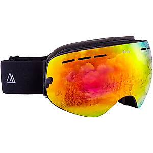 Retrospec G2 Ski and Snowboard Goggles for Men and Women, With Magnetic 100% UV Blocking, Anti-Scratch and Anti-Fog Lenses for Protection and Comfort One Size Fits Most