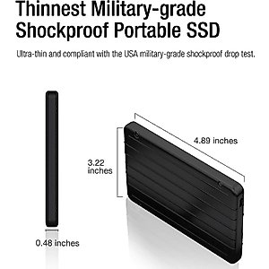 Silicon Power 4TB Rugged Portable External SSD USB 3.2 Gen 2 (USB3.2) with USB-C to USB-C/USB-A Cables B75 Pro