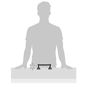 Amazon Basics AB-BR838-FB Toilet Paper Holder-Standard, 1-Piece, 8.61 Inch, Flat Black