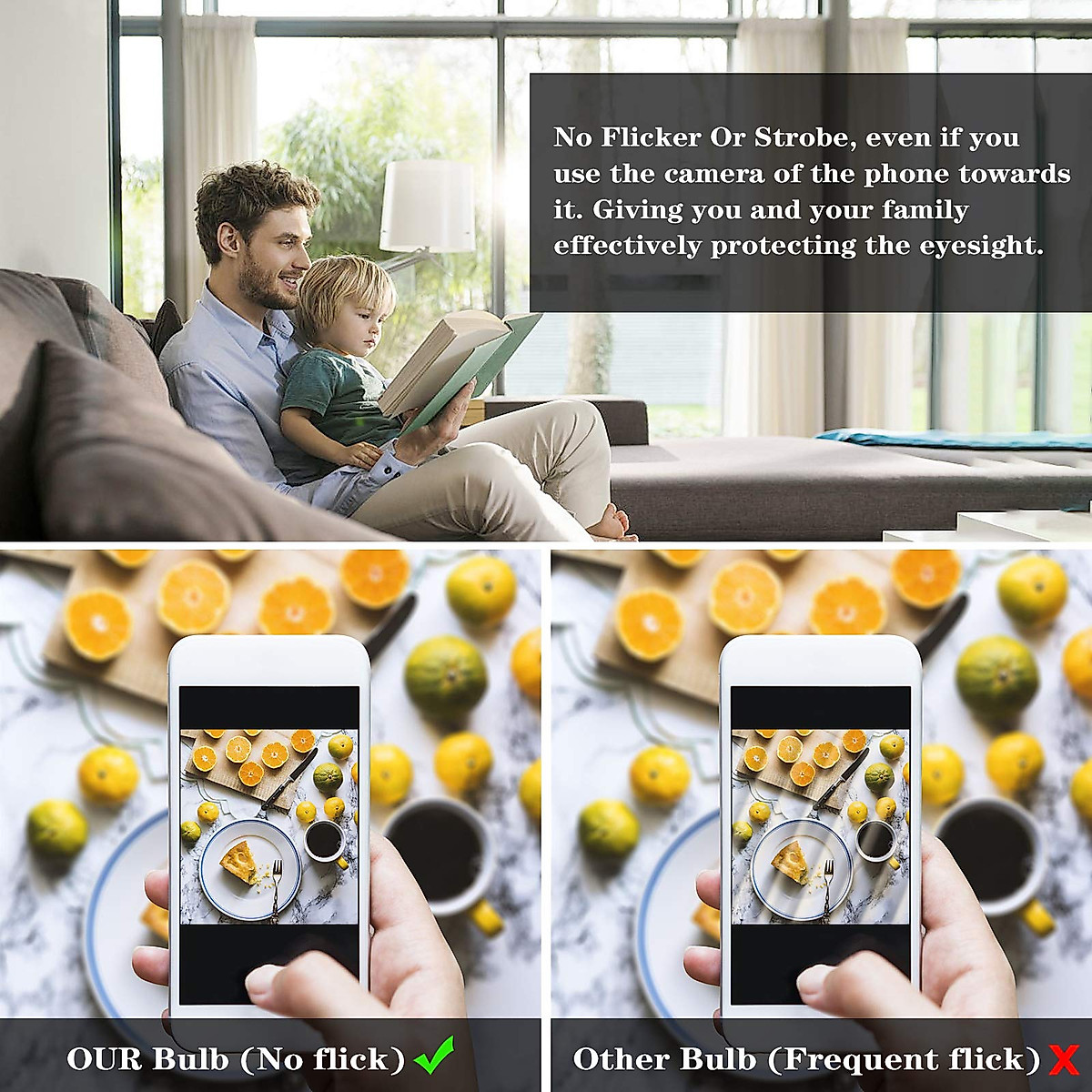 Ascher Vintage G25 LED Globe Light Bulbs, 60 Watt Equivalent, Daylight White 4000K, 750LM, Non-Dimmable, G25 Glass Edison Style for Bathroom Makeup Mirror, Medium E26 Base, Pack of 4