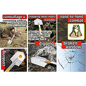 Shovel 1984 Special Forces Shovel Includes Sheath Shovel Stainless Steel with Pouch