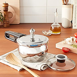 Vinod 1.5L Splendid Plus Handi Stainless Steel Pressure Cooker, 1.5-Liter