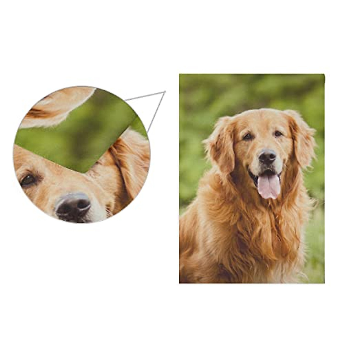 Hokkien Smiling Golden Retriever Dog Garden Flag Double Sided 12 x 18 Inch, Yard Flags, Decorative Small Garden Flags, Outdoor Lawn and Garden Décor