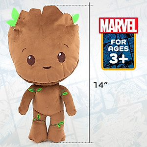 Marvel Guardians of The Galaxy Groot Stuffed Pillow Buddy - Super Soft Polyester Microfiber, 14 inch (Official Product)