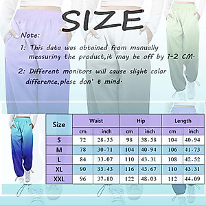 WOCACHI Women's Gradient Color Sweatpants Cinch Bottom High Waist Sports Gym Baggy Jogger Pants Lounge Trousers Women Clothing Baggy Sweatpant Joggers Track Sports Workout Gym Fitness Loose
