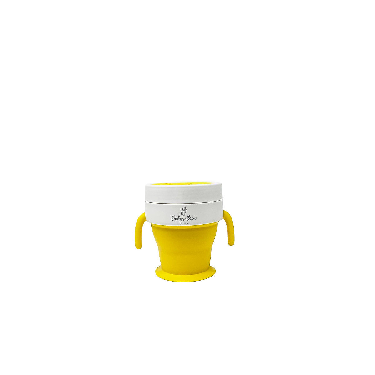 Baby's Brew The 2 in 1 Collapsible Snack and Straw Cup -Yellow