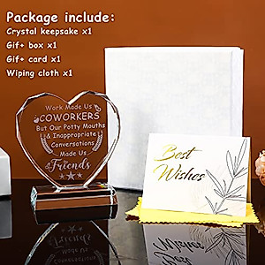 Coworker Gifts for Women Men, Office Crystal Keepsake Birthday Christmas Gifts for Coworkers , Farewell Leaving Going Away Goodbye New Job Retirement Present Idea for Colleague Employees Friend