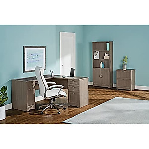 Realspace® Magellan 59"W L-Shape Corner Desk, Gray
