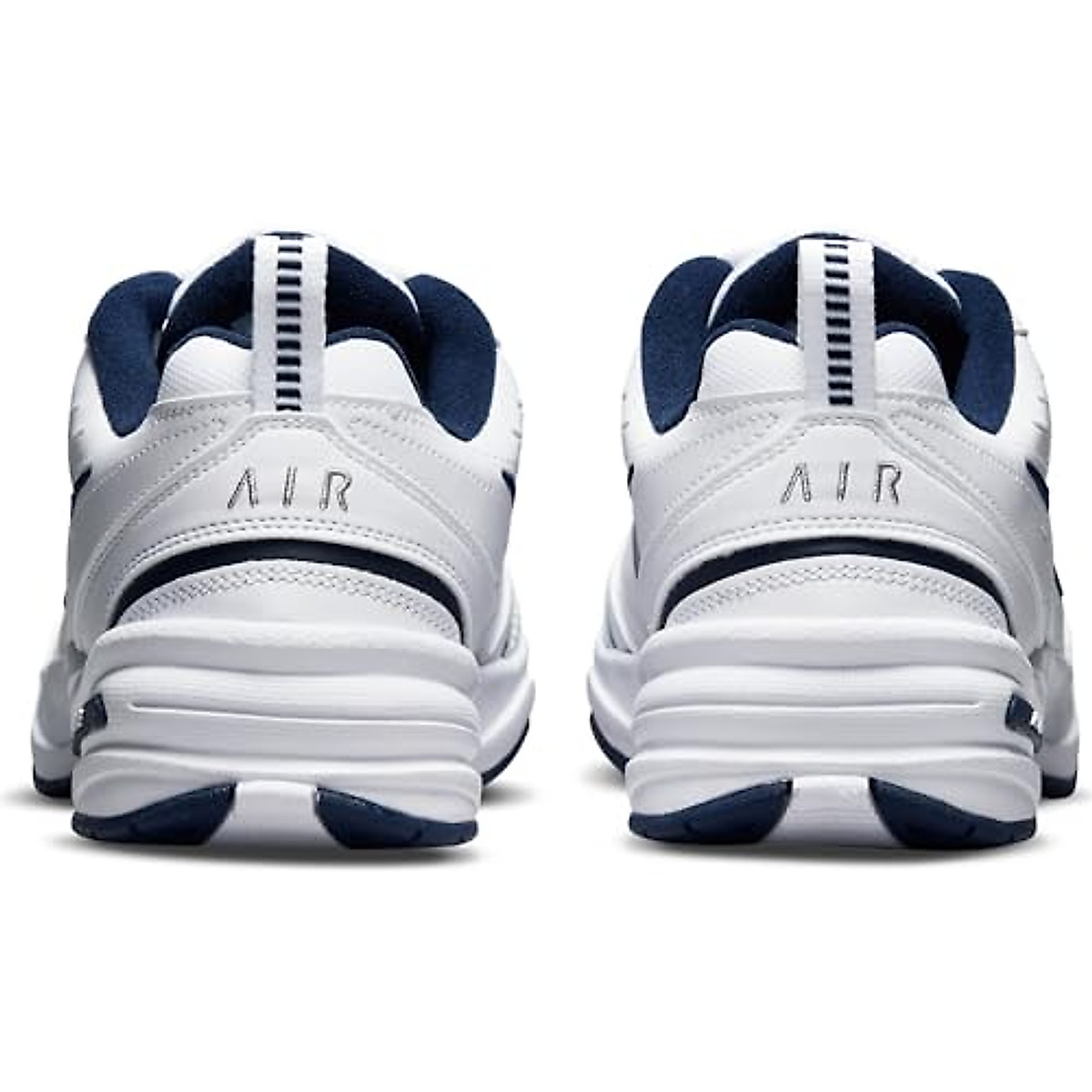 Nike Men's Air Monarch IV Cross Trainer, White/Metallic Silver, 10 X-Wide