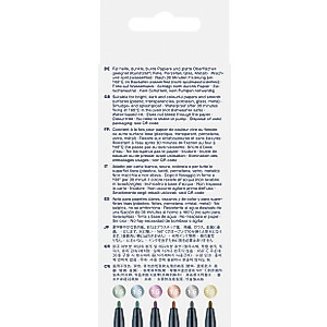 Faber-Castell Metallic Marker Blistercard - Full Range of 6 Colours