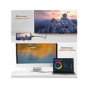 CableCreation USB C to HDMI Cable 4K@60Hz HDR, 6FT USB C to HDMI Cord, Compatible with MacBook Pro 2020, iPad Pro 2020, Surface Book 2, S20, S10 to TV, Projector, Monitor, Black