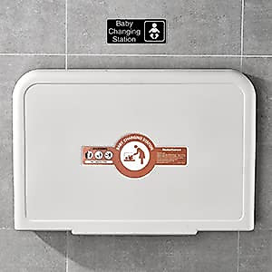 Realunisence Baby Changing Staion Wall Mounted Commercial Diaper Changing Table Restaurant Corner Changing Nursery Wall Daycare Changer Station Horizontal Bathroom