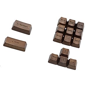 INLAND Microcenter Handmade Walnut Wood Keycap OEM Profile for Cherry MX Mechanical Keyboard Gaming DIY Replace 15 Keys