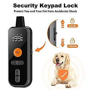 Saulcy Dog Training Collar - Dog Shock Collar with 1000Ft Remote, Waterproof E Collar for Dogs Training with 3 Modes, Shock, Vibration, Beep, Rechargeable Electric Collar for Small Medium Large Dog