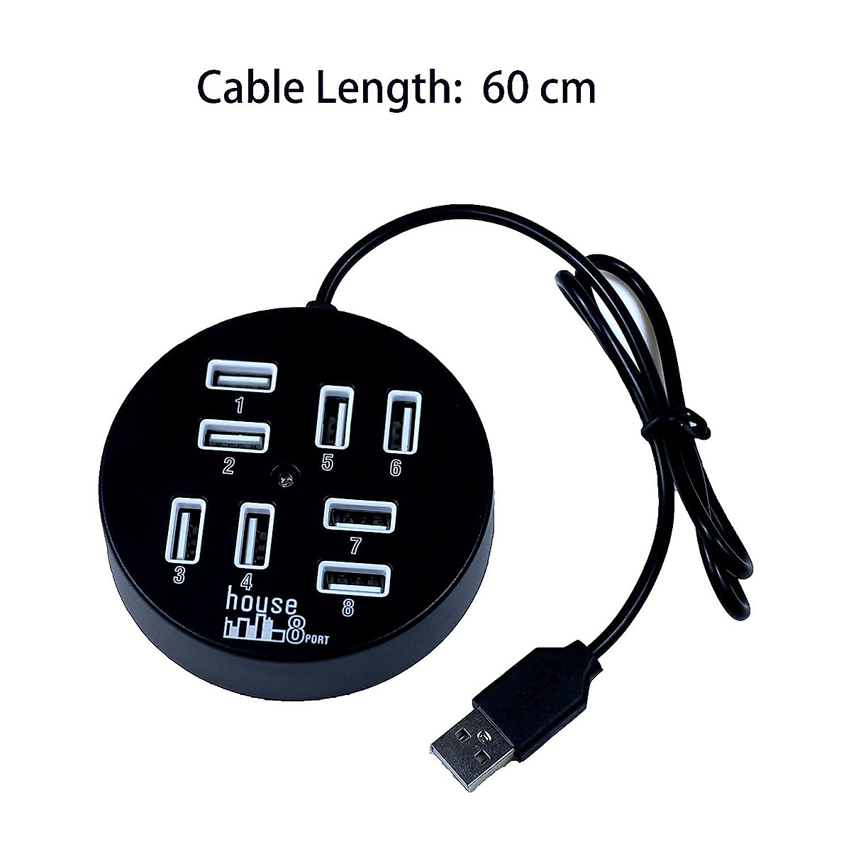 COTUFLY 8 Port Portable USB 2.0 Hub for Ultra Book, MacBook Air, Windows 8 Tablet PC, USB Devices, Phone, Hard Driver, USB Flash Driver, Laptop,Keyboard,Mouse,Printer, scanners, and More