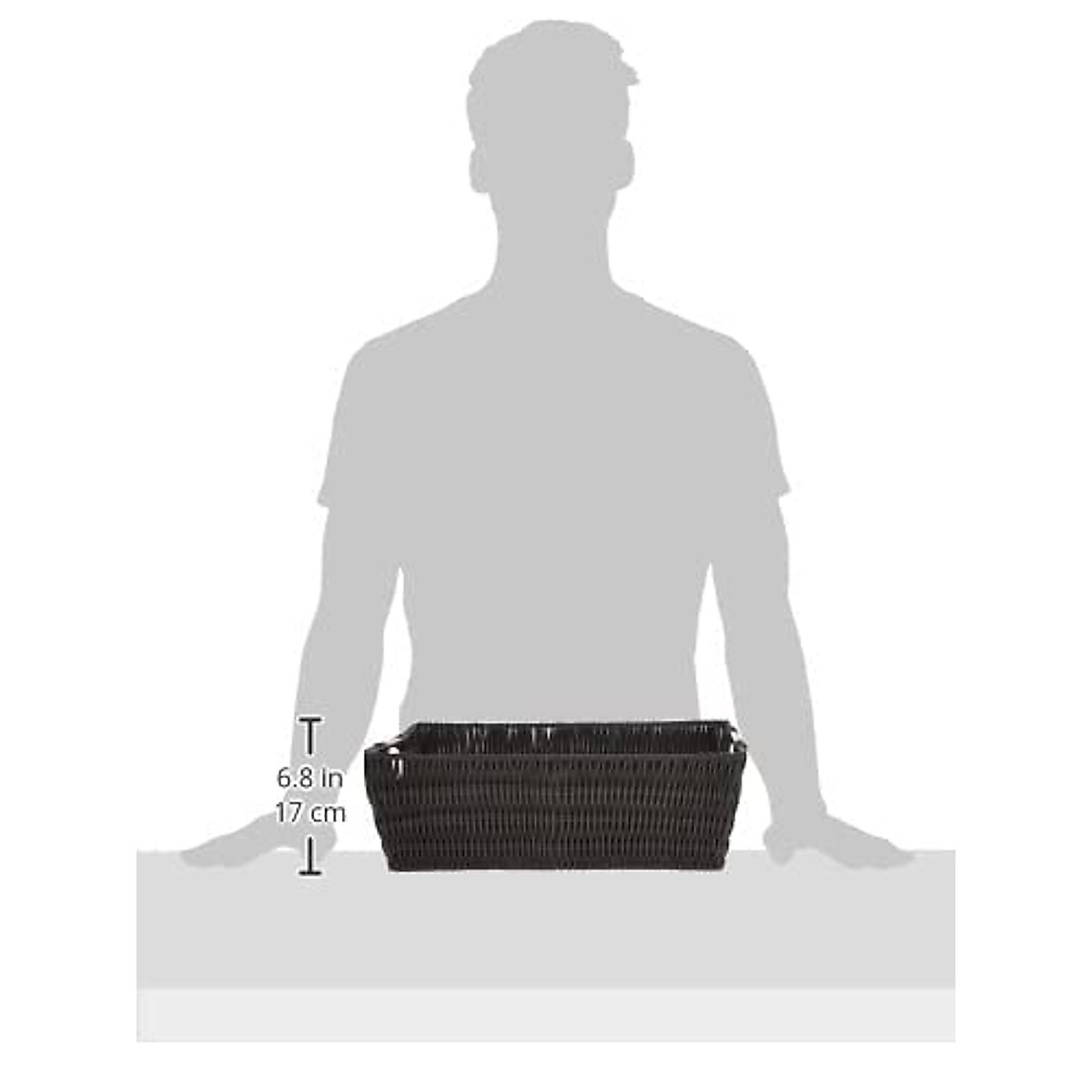 Whitmor Rattique Shelf Tote Espresso